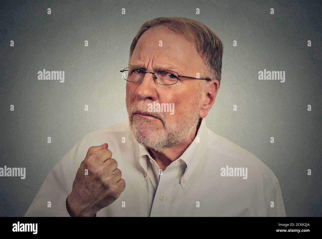 Closeup elderly angry man Stock Photo - Alamy