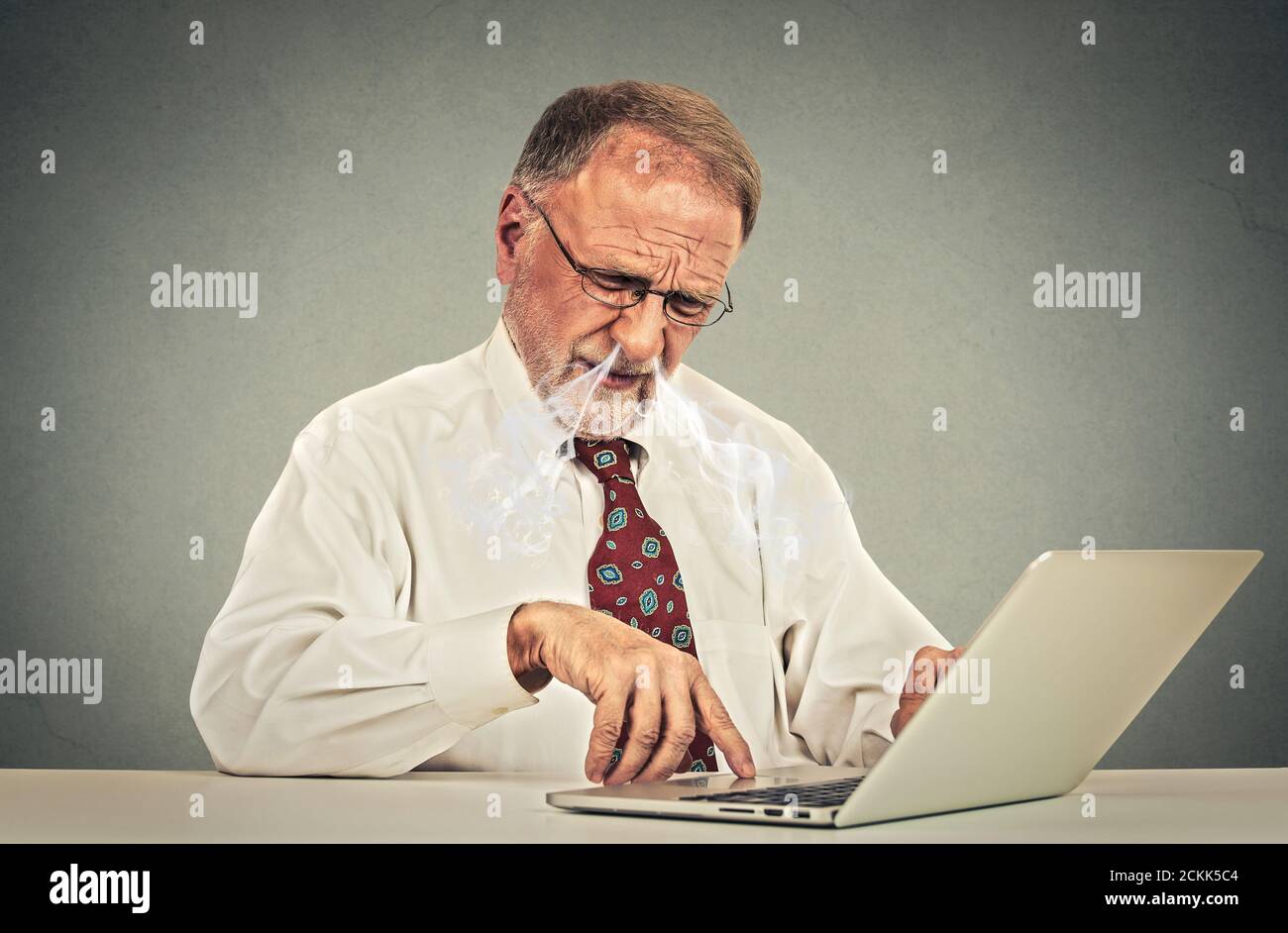 Creepy Old Guy On Computer