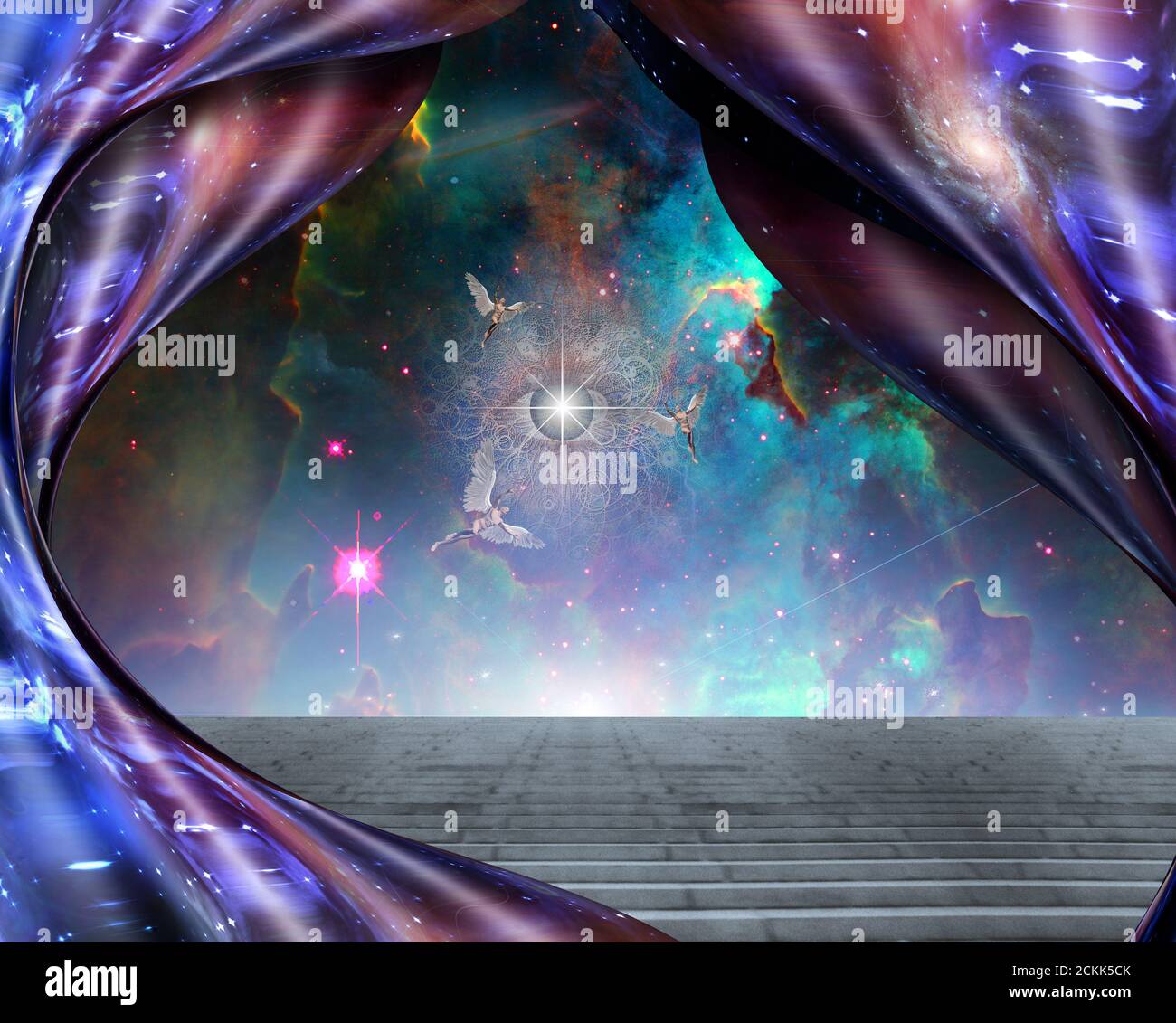 Angels and God eye Stock Photo - Alamy