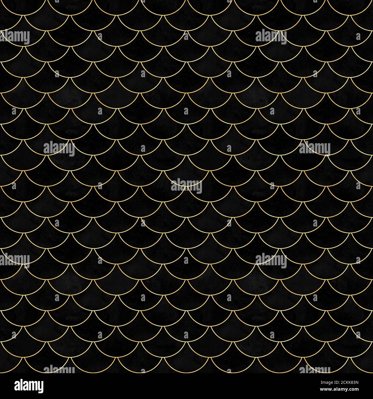 Mermaid fish scale black velvet wave japanese luxury seamless pattern ...