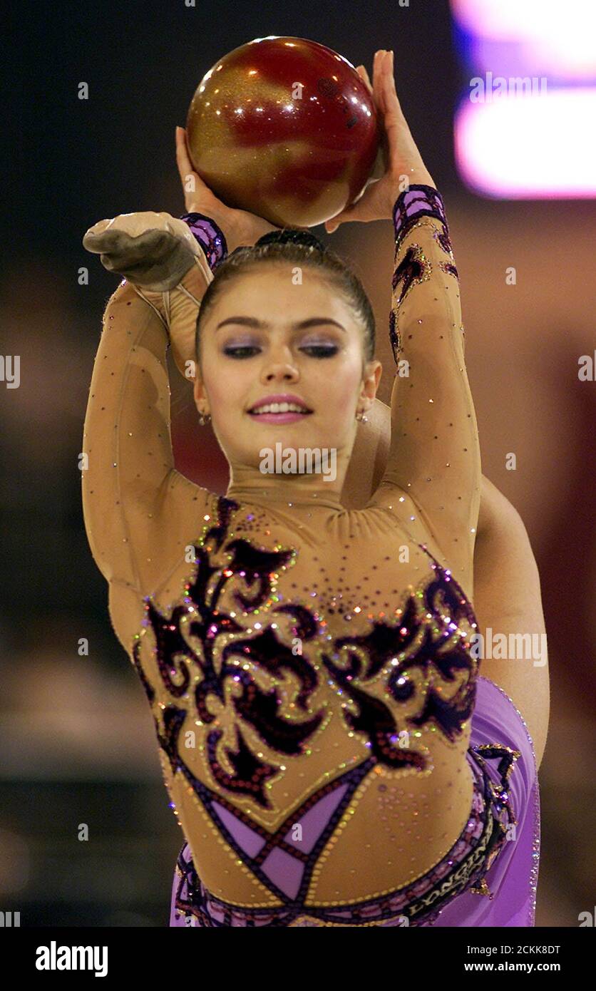 Russian World Champion Alina Kabaeva Performs With The Ball During The