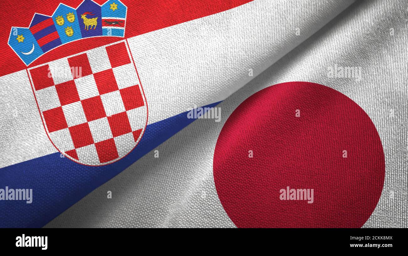 Japan croatia two flags hi-res stock photography and images - Alamy