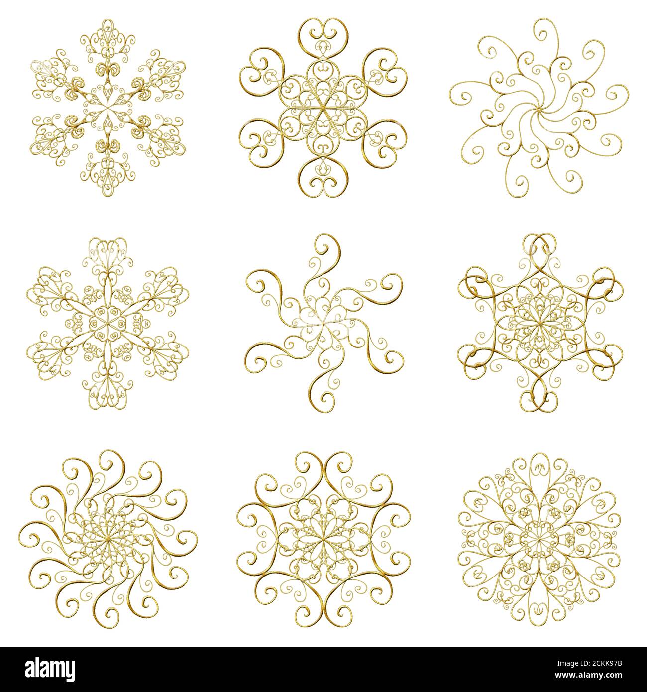 Set snowflakes icons on Cut Out Stock Images & Pictures - Alamy