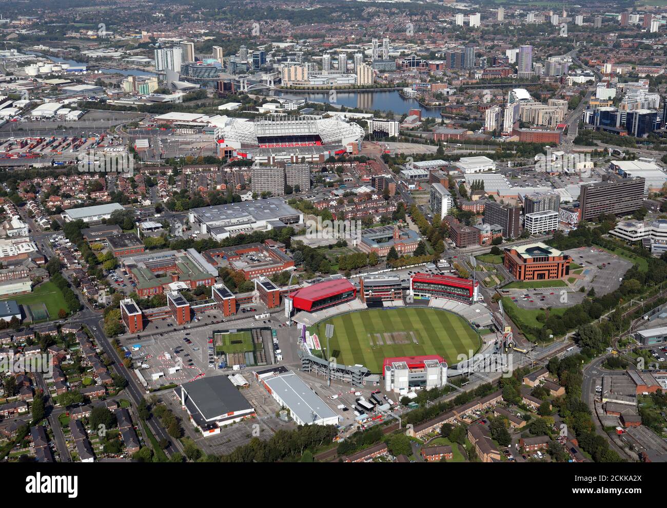 Aerial view old trafford cricket hi-res stock photography and images ...