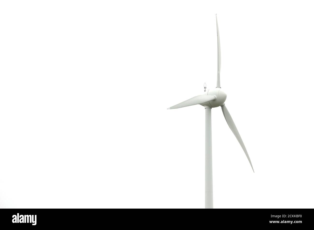 Wind turbines on a white background Stock Photo - Alamy
