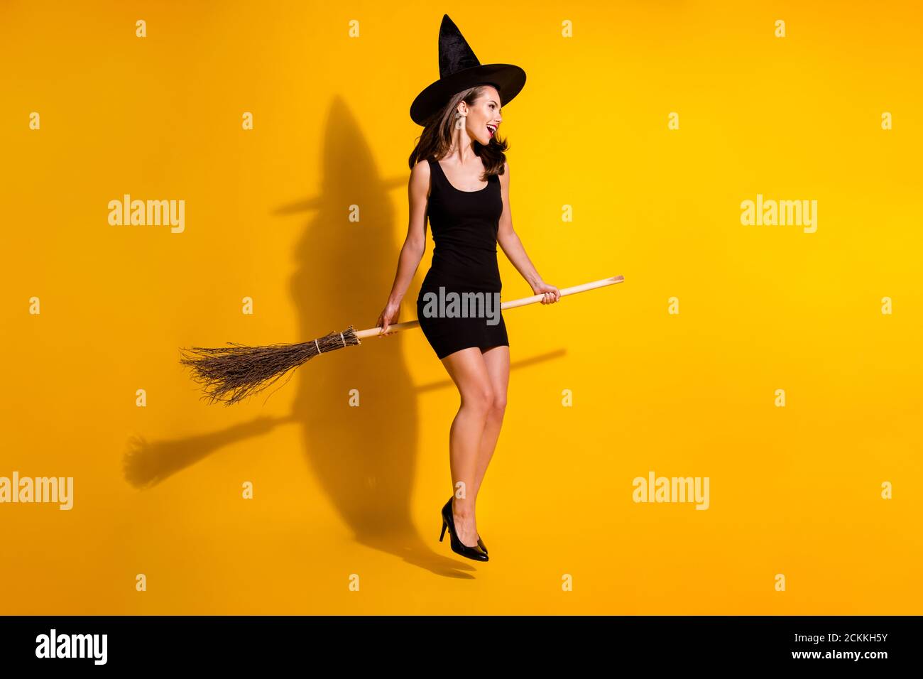 Full length body size view of her she nice-looking attractive pretty ...