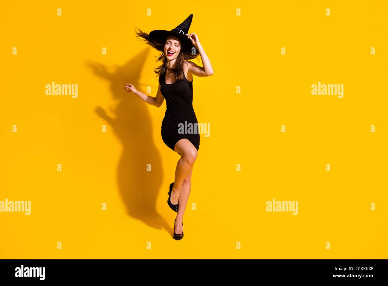 Full length body size view of her she nice attractive pretty slender ...