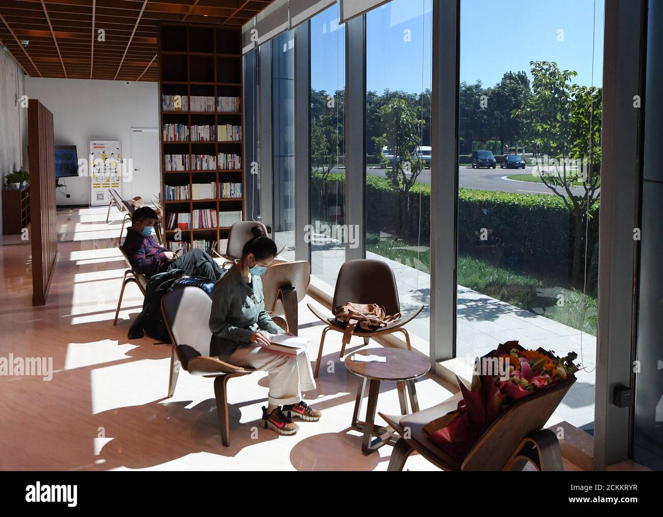 Gu'an, China's Hebei Province. 16th Sep, 2020. Passengers wait to take ...