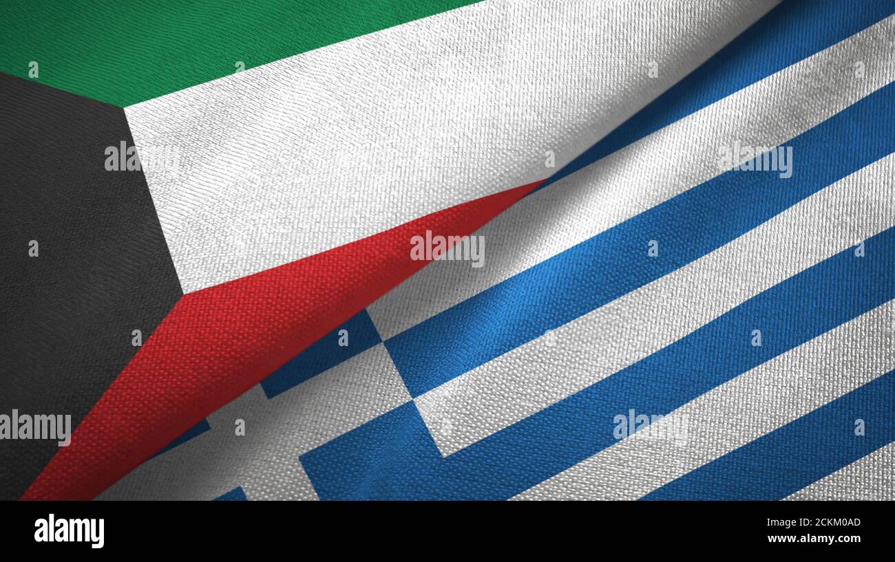 Greece kuwait flag hi-res stock photography and images - Alamy