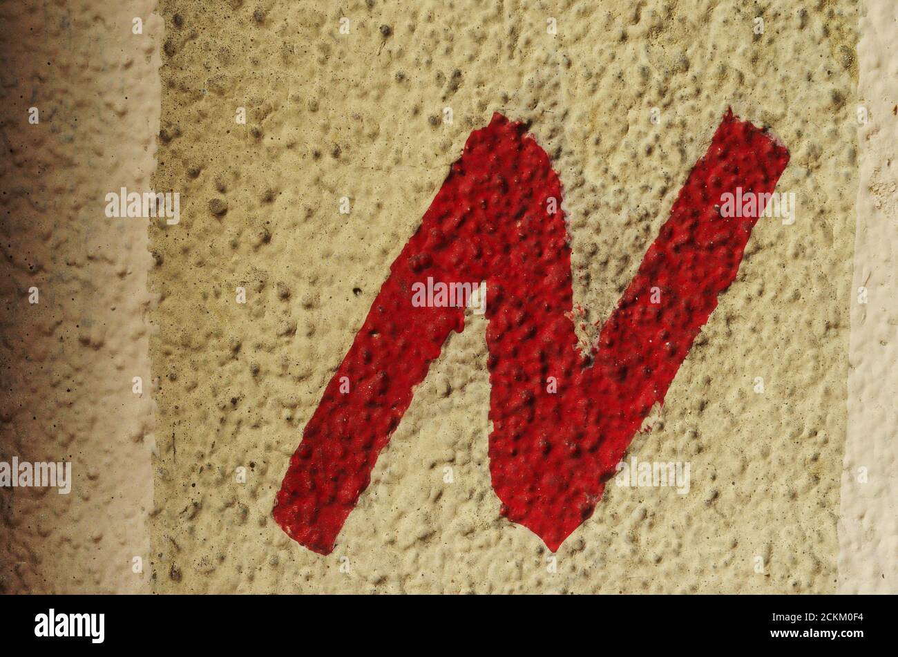 Found old, faded, worn alpha numeric individual characters A to Z , 0 ...