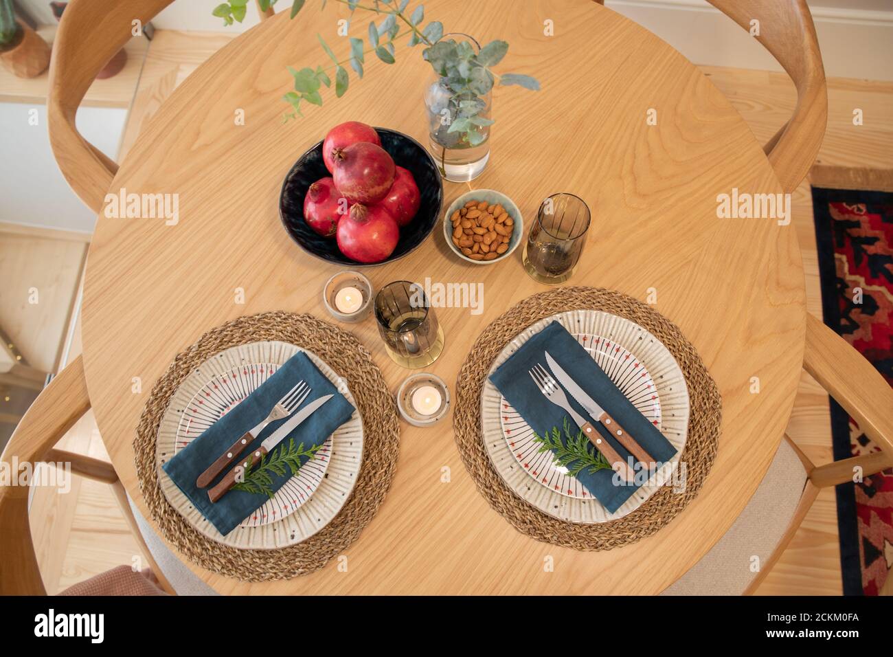 Stylish set table top view Stock Photo - Alamy