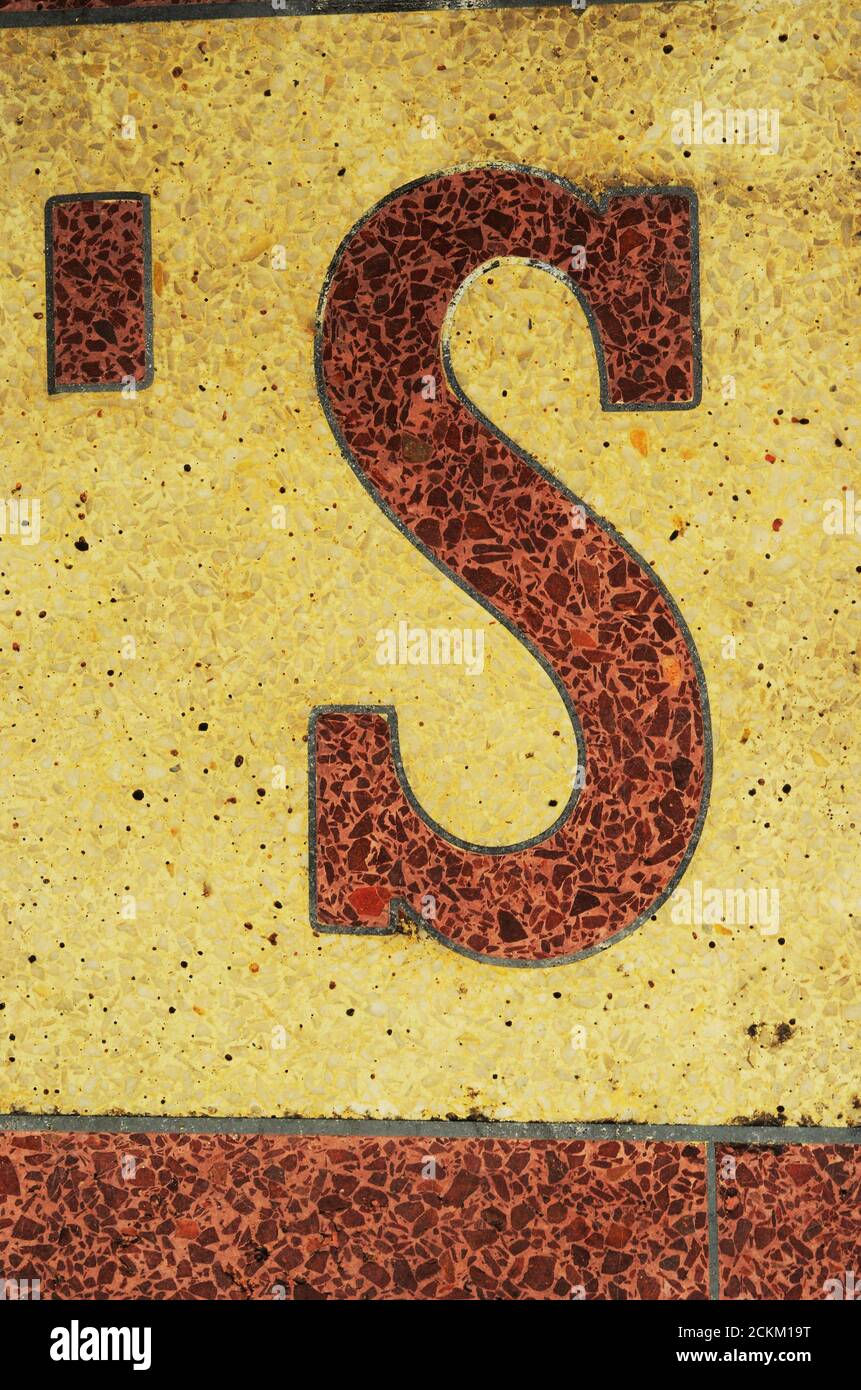 Found old, faded, worn alpha numeric individual characters A to Z , 0 ...