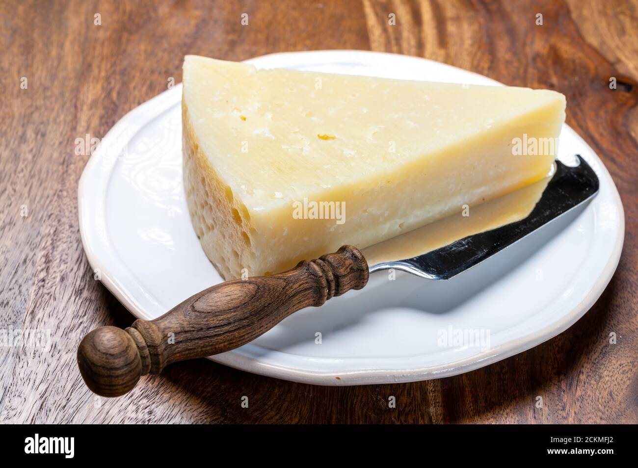 Italian cheeses collection, matured pecorino romano hard cheese made ...