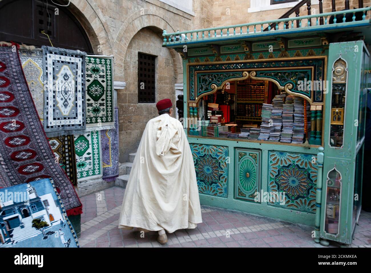 the entry of the Ez Zitouna or Al Zaytuna Mosque in the Medina of the ...