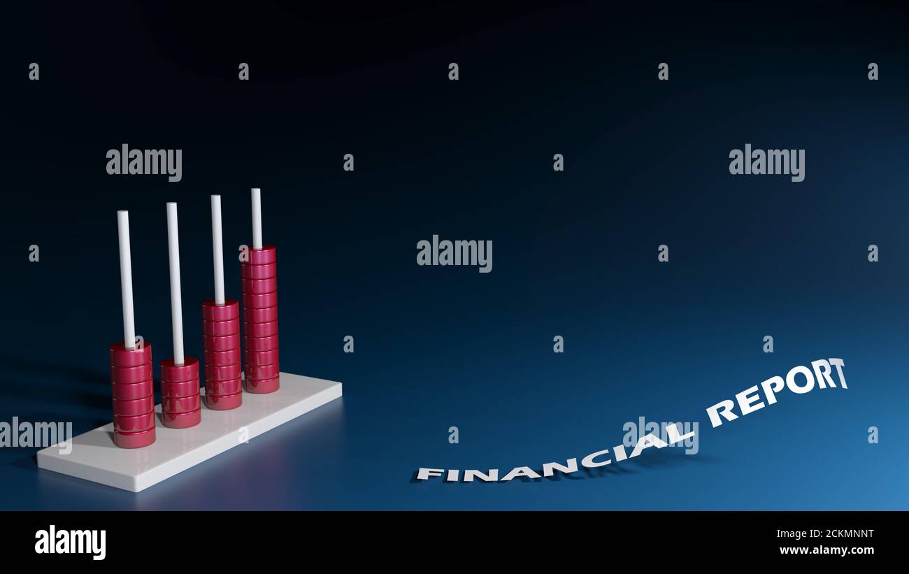 Background for FINANCIAL REPORT - Blue with abacus - 3D rendering ...