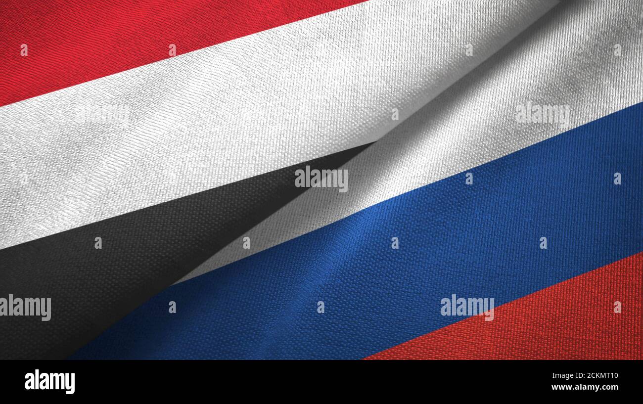Russia flag and yemen flag hi-res stock photography and images - Alamy