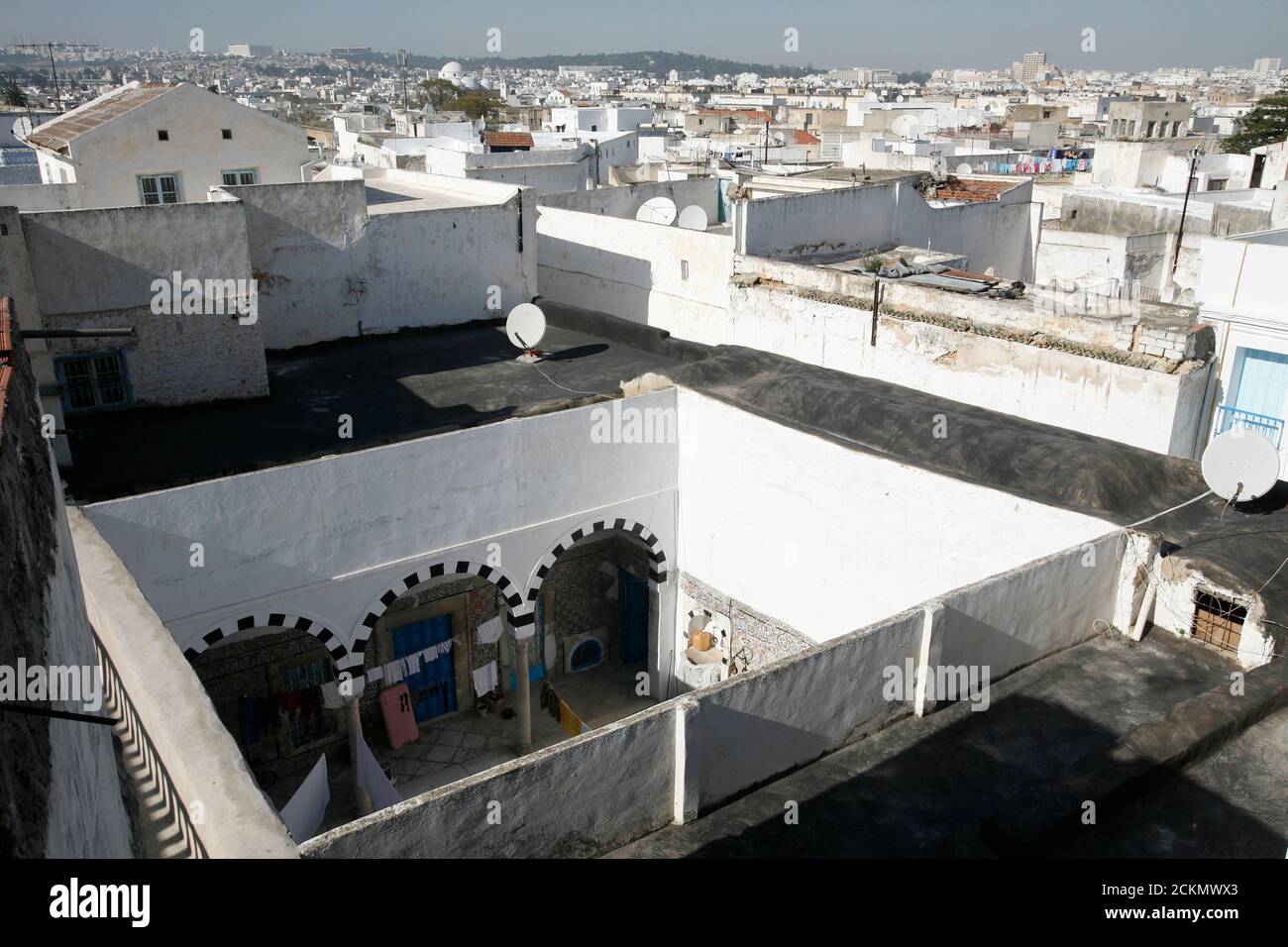 a traditional house in the Old City of Tunis in north of Tunisia in ...