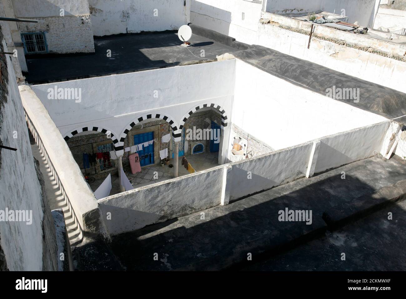 a traditional house in the Old City of Tunis in north of Tunisia in ...