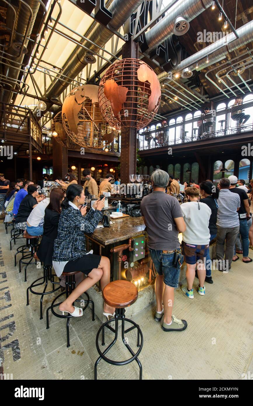 Bangkok, Thailand - 16 September, 2020: Inside of NANA Hunter Coffee ...