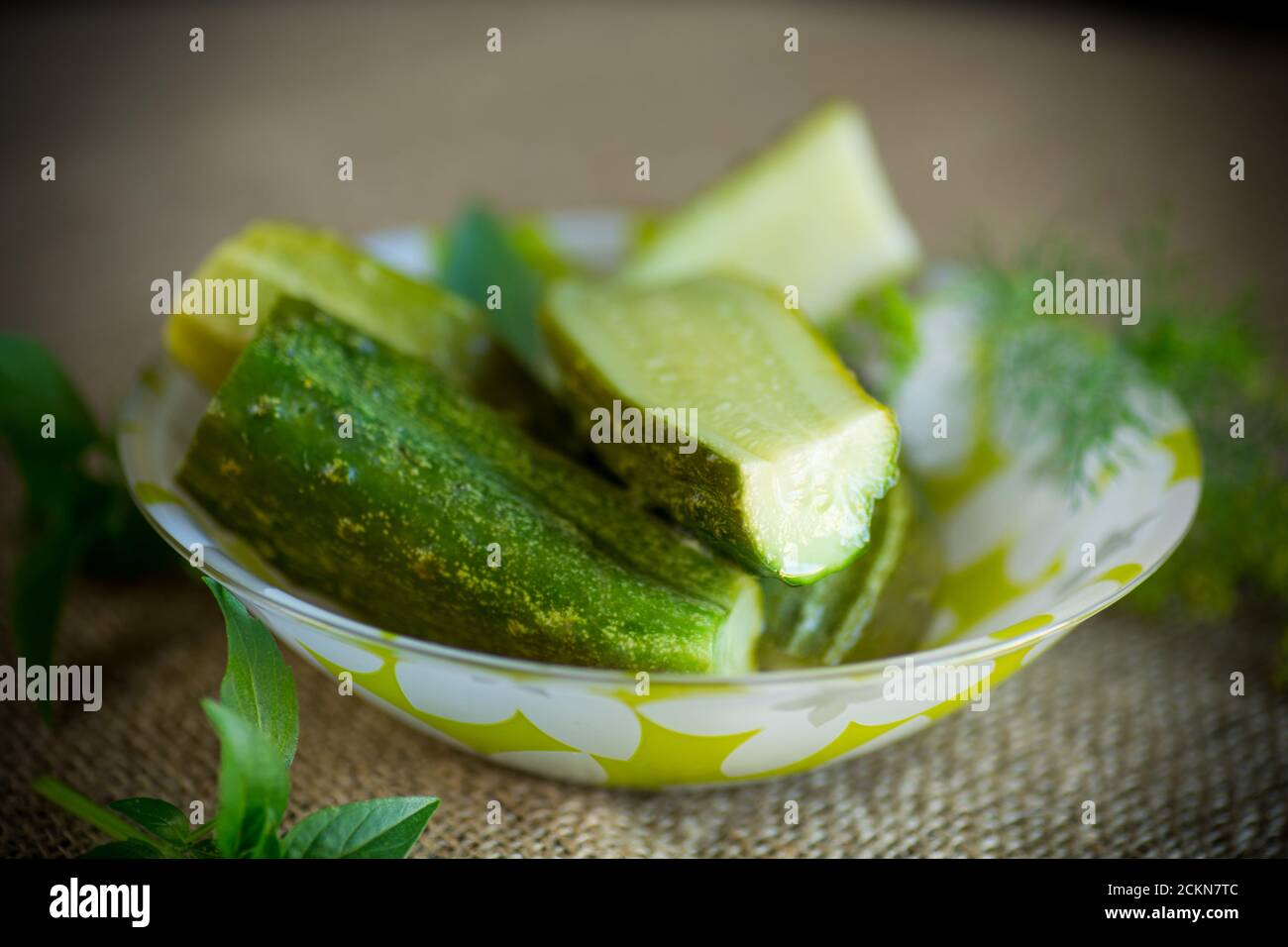 Lightly salted cucumbers hi-res stock photography and images - Alamy