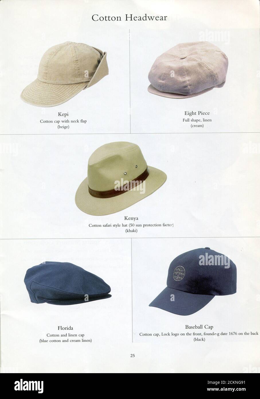 The inside of UK catalogue "James Lock & Co", october 2005 Stock Photo ...