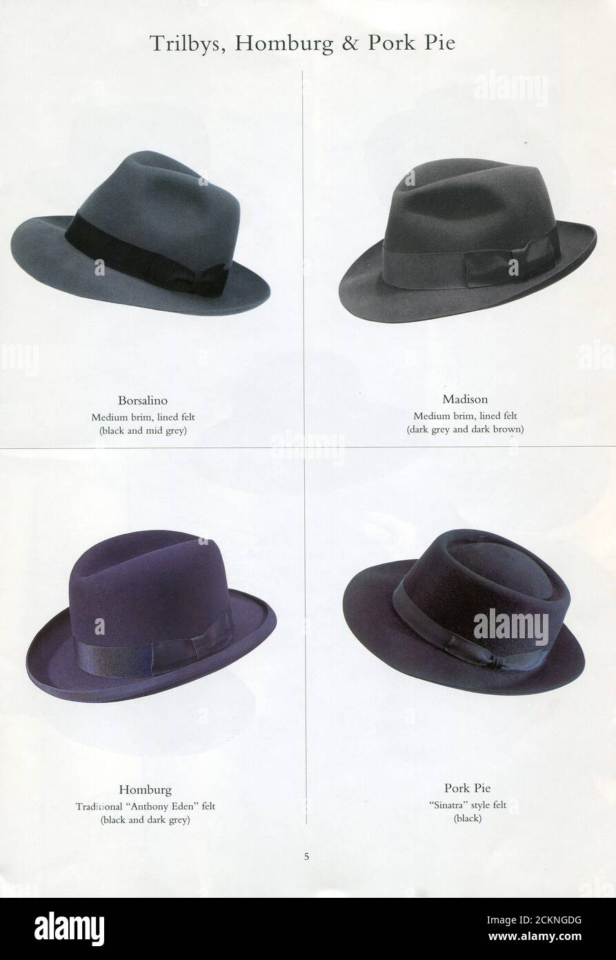 The inside of UK catalogue "James Lock & Co", october 2005 Stock Photo ...