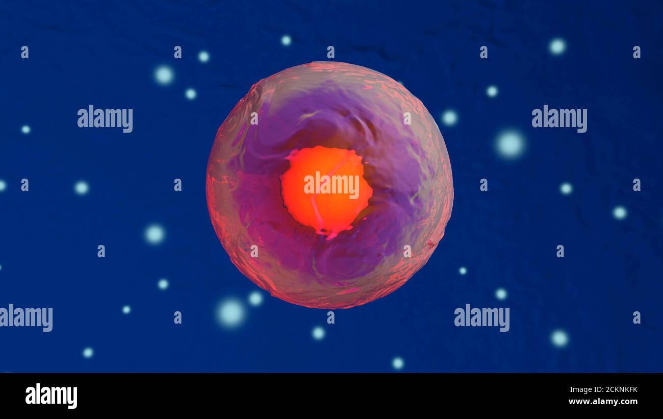3D Illustration of a biological cancer or stem cell Stock Photo - Alamy