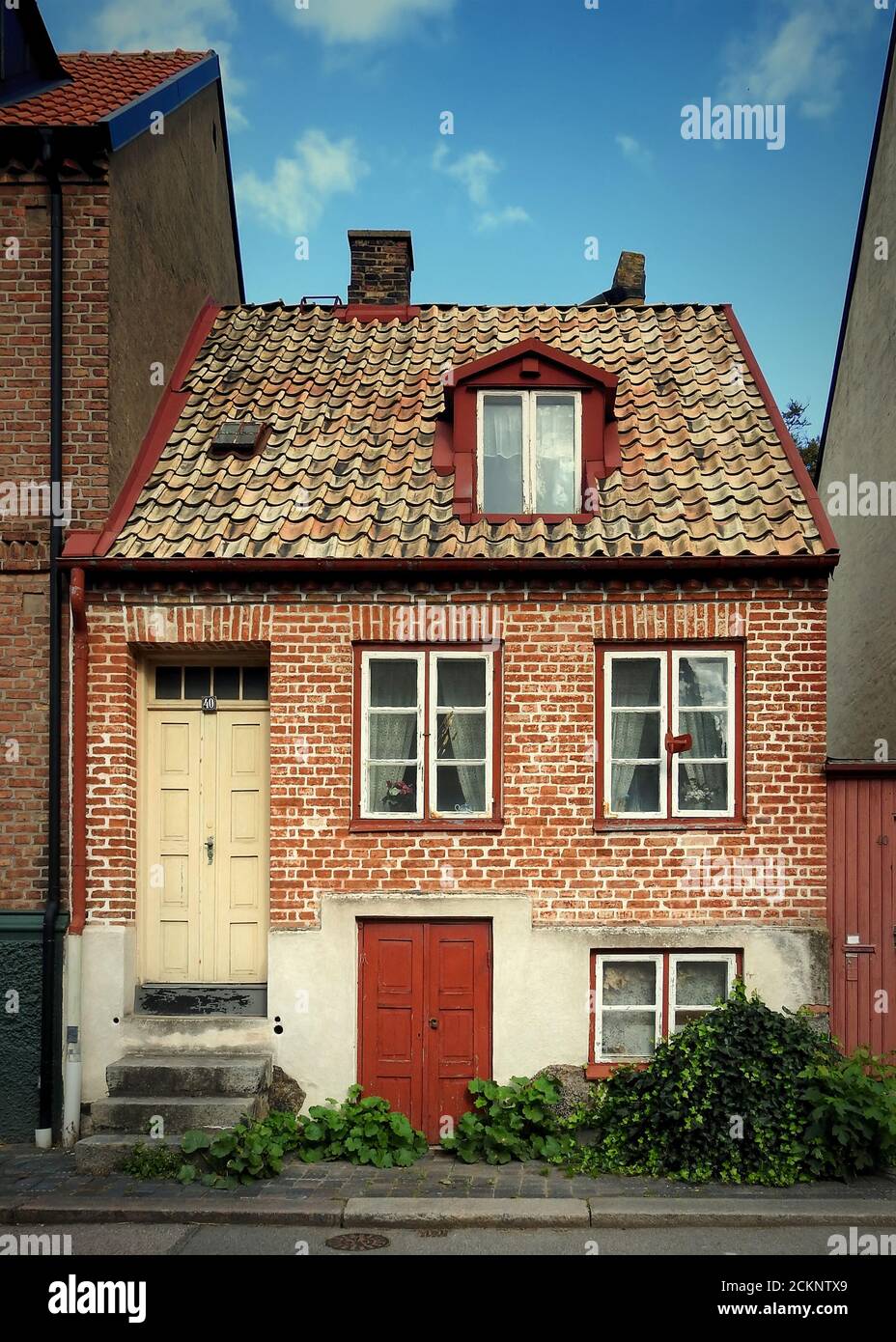 HELSINGBORG, SWEDEN - SEPTEMBER 06, 2020:A small house in one of ...