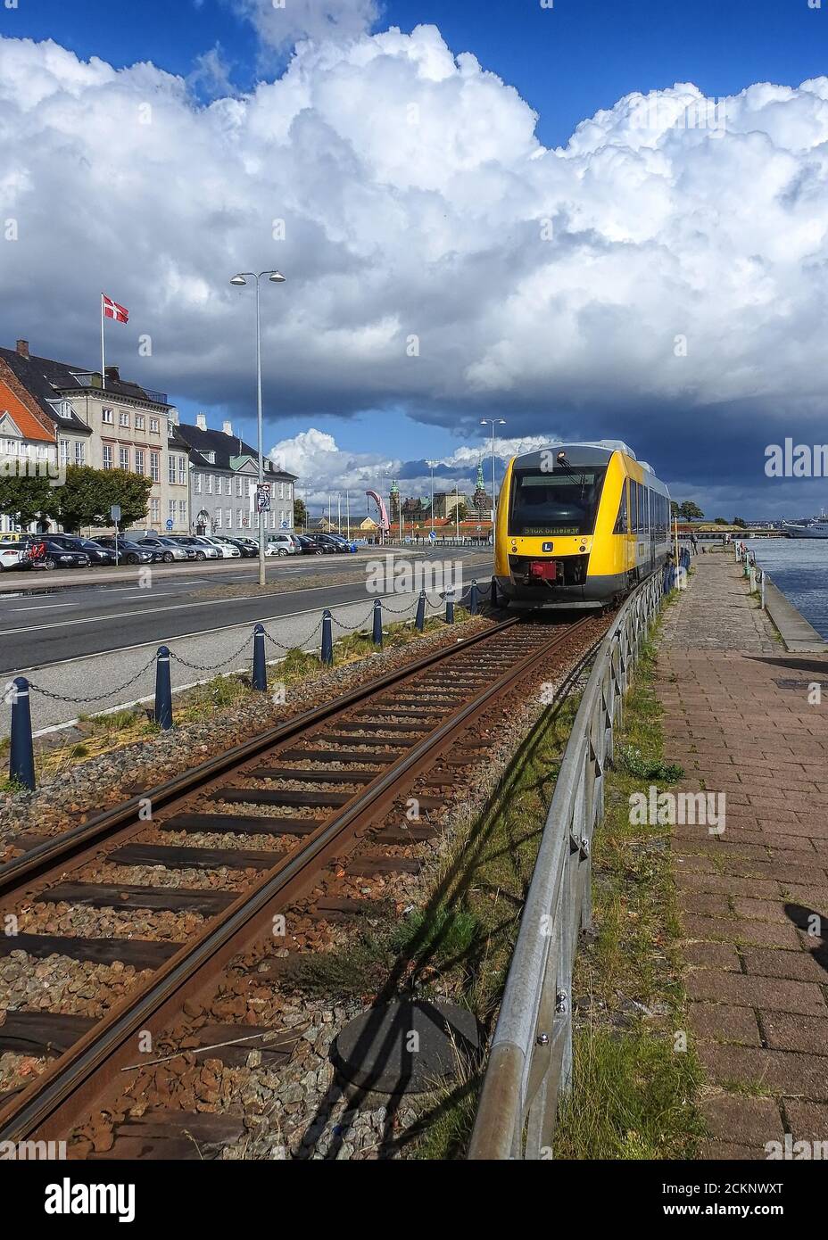 HELSINGOR, DENMARK - SEPTEMBER 05, 2020: One of the regions trains ...