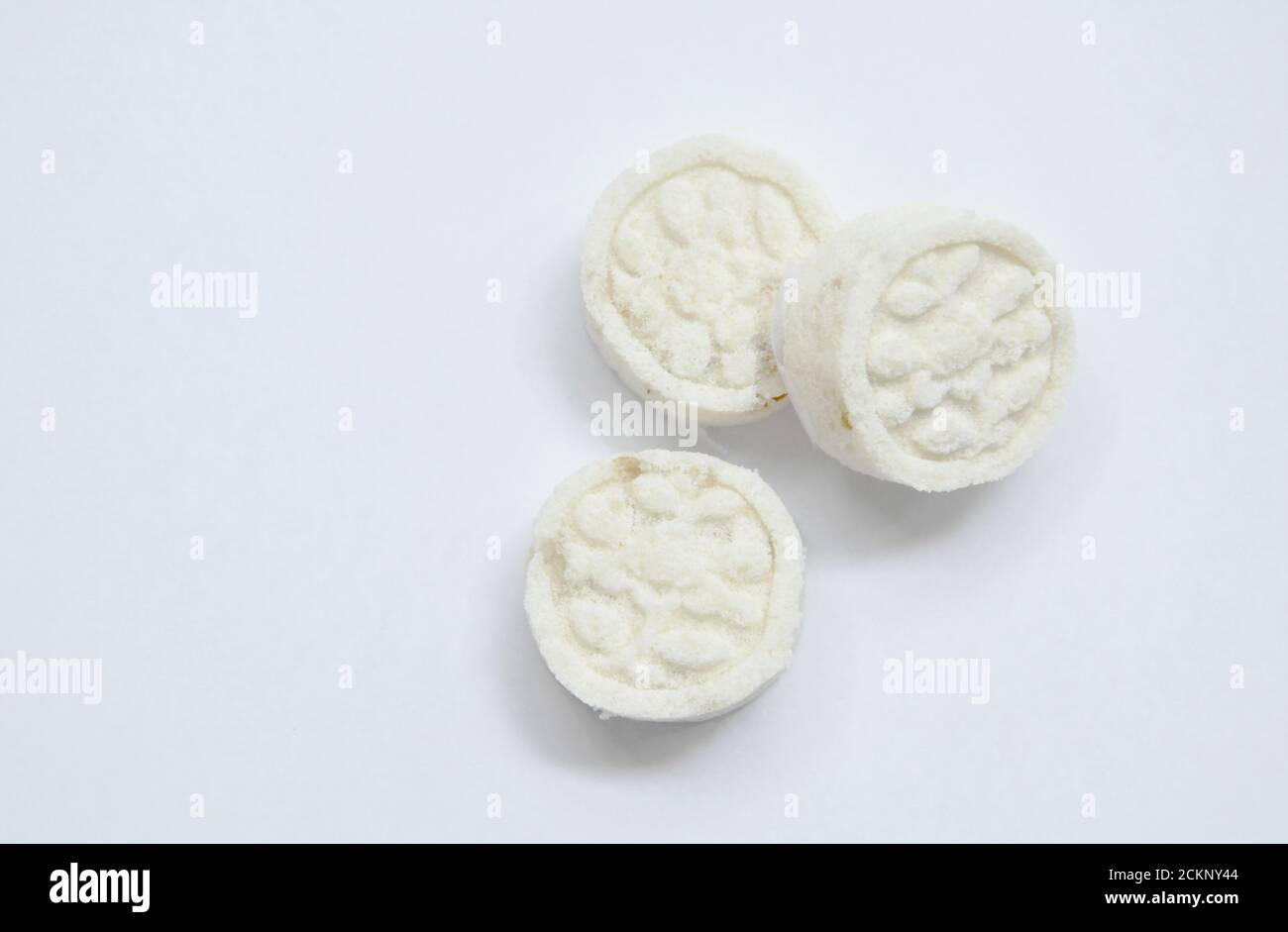 white Chinese snacks snazzy made from rice flour on white background ...