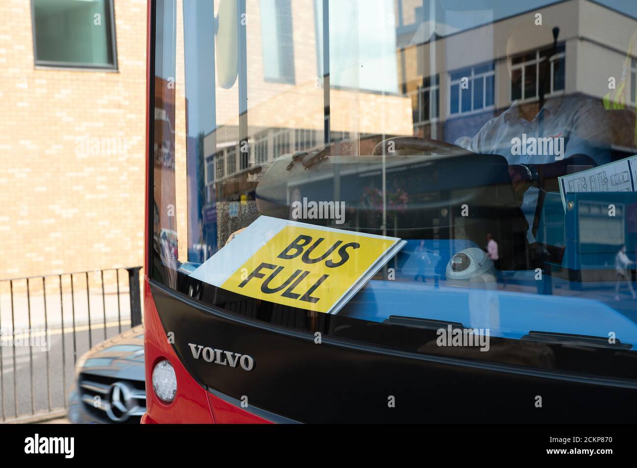 Uxbridge, London Borough of Hillingdon, UK. 11th September, 2020. A bus ...