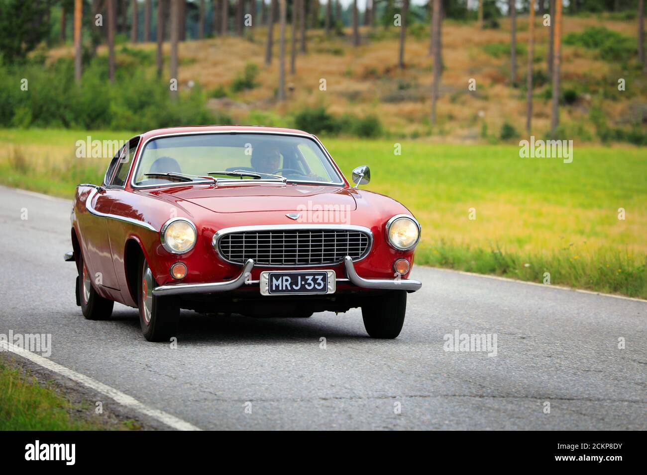 Classic red Volvo P1800 - widely known from the hit tv series The Saint ...