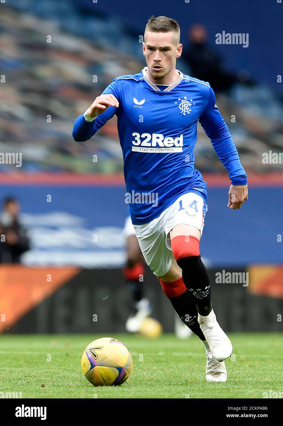 Rangers' Ryan Kent in action during the Scottish Premiership match at ...