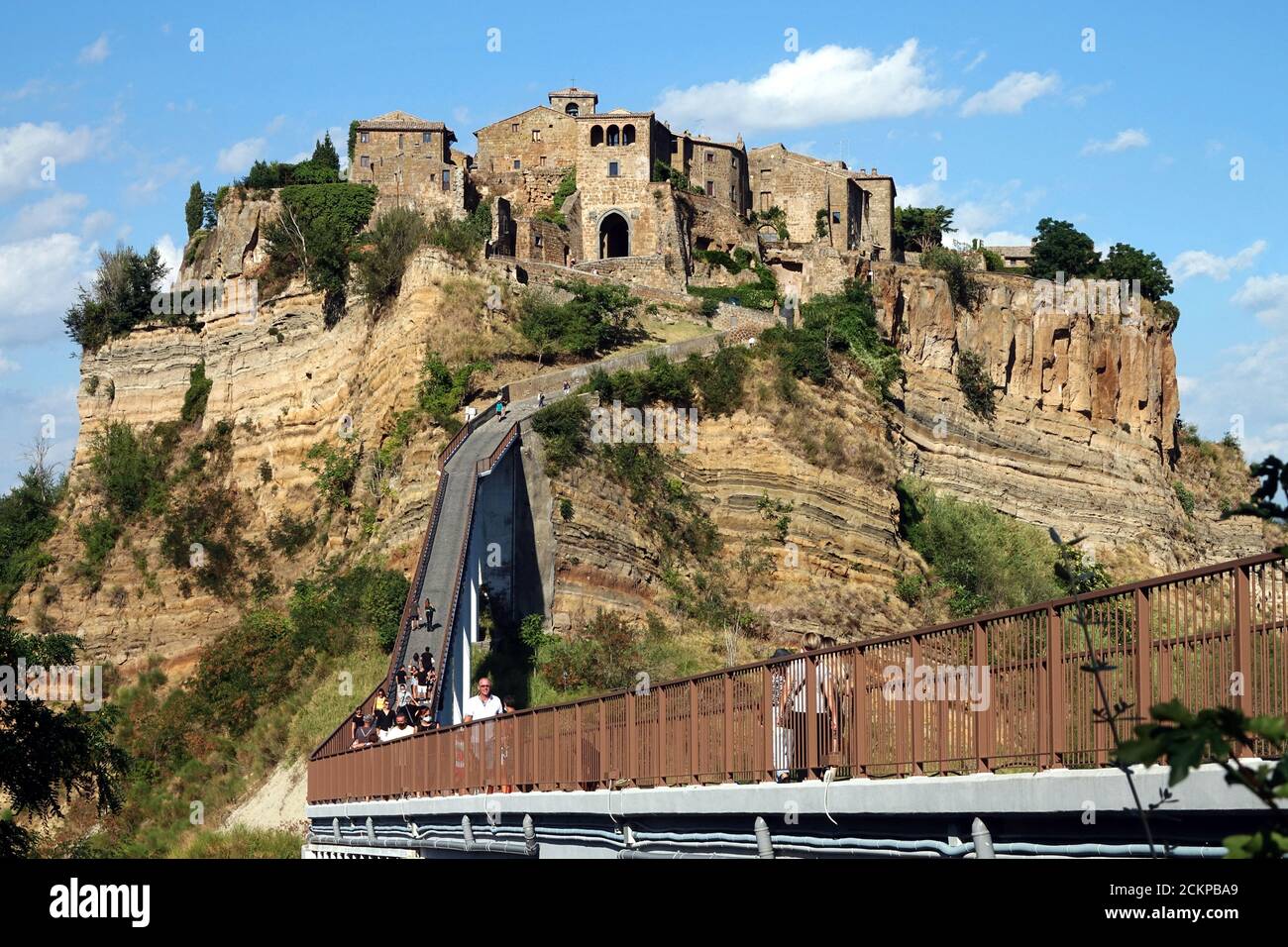 The bridge of Civita di Bagnoregio, medieval town on top of plateau in ...