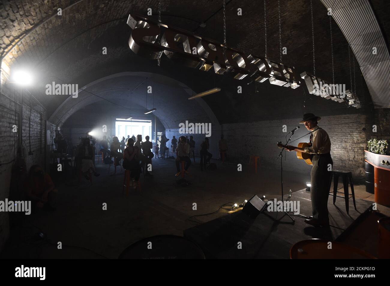 A performance during the press preview of One Night Records, the UK's ...