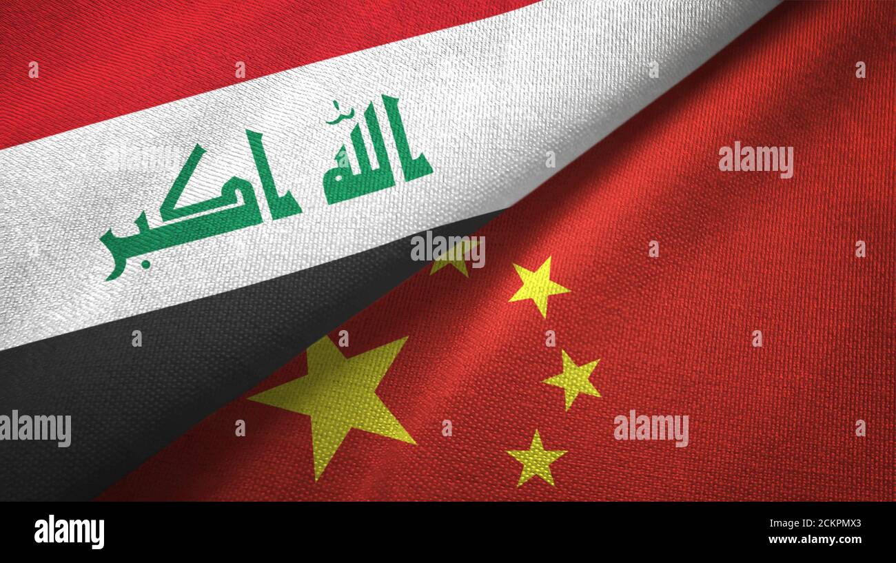 Iraq and China two flags textile cloth, fabric texture Stock Photo - Alamy
