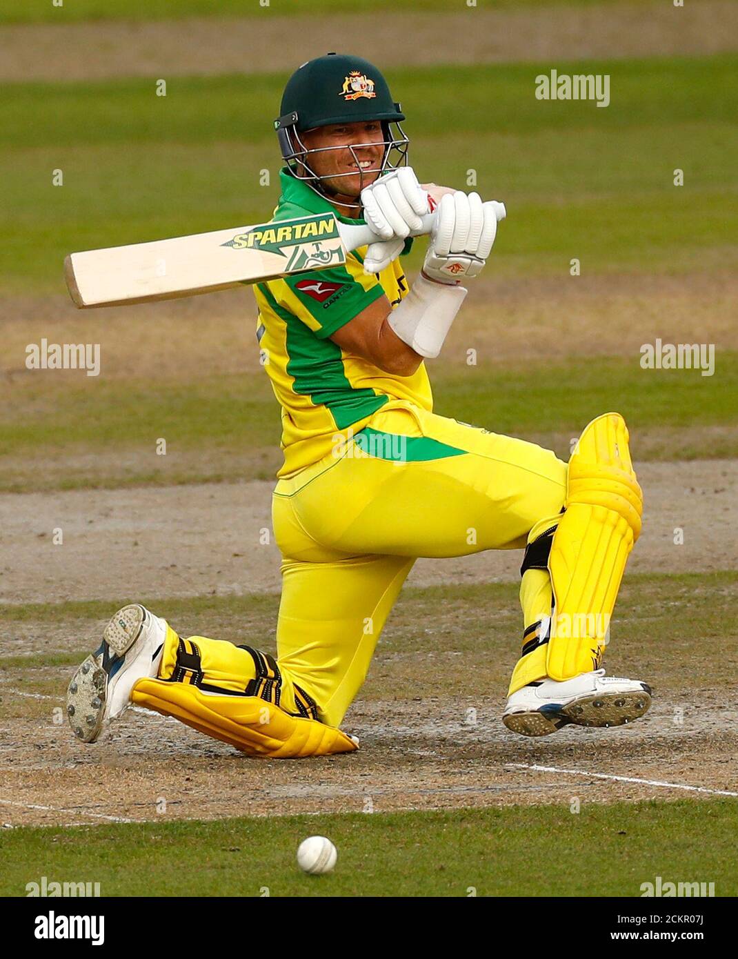 Australia's David warner hits out during the third Royal London ODI ...