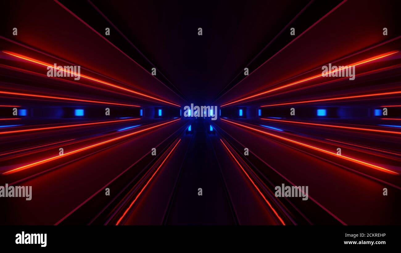 3D rendering of red and blue laser lights Stock Photo - Alamy