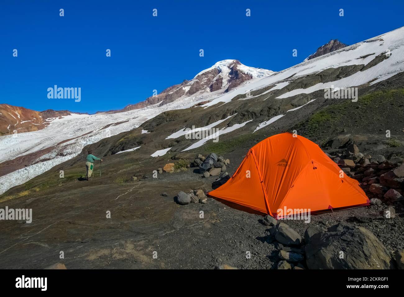 Tentsite used by climbers and backpackers in Hogsback Camp on ...
