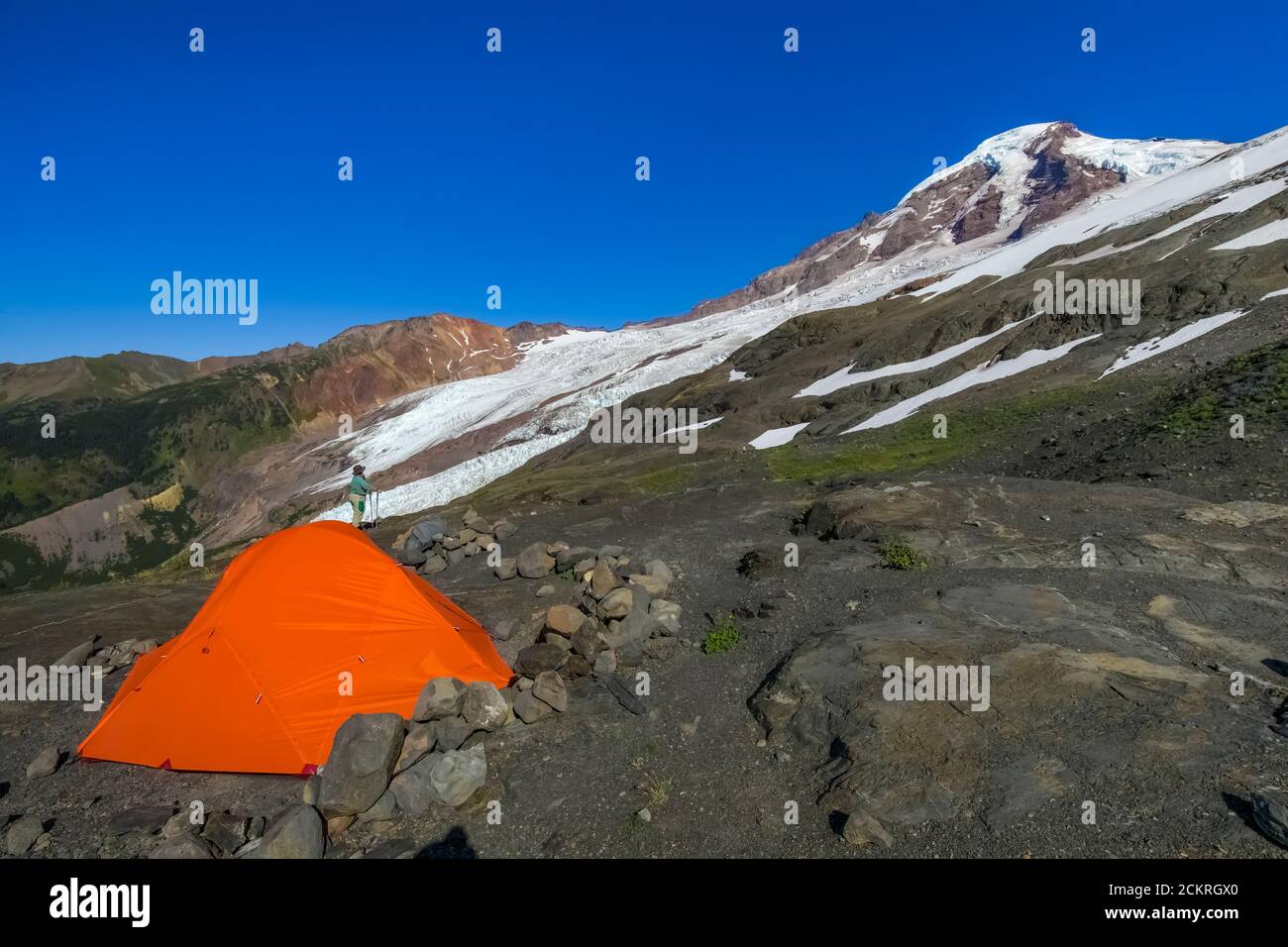 Tentsite used by climbers and backpackers in Hogsback Camp on ...