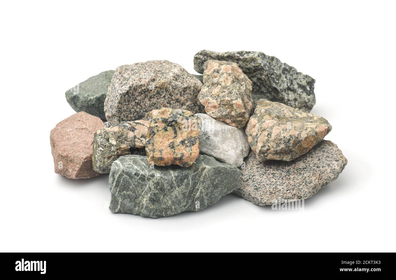 Set various rough stones Cut Out Stock Images & Pictures - Alamy