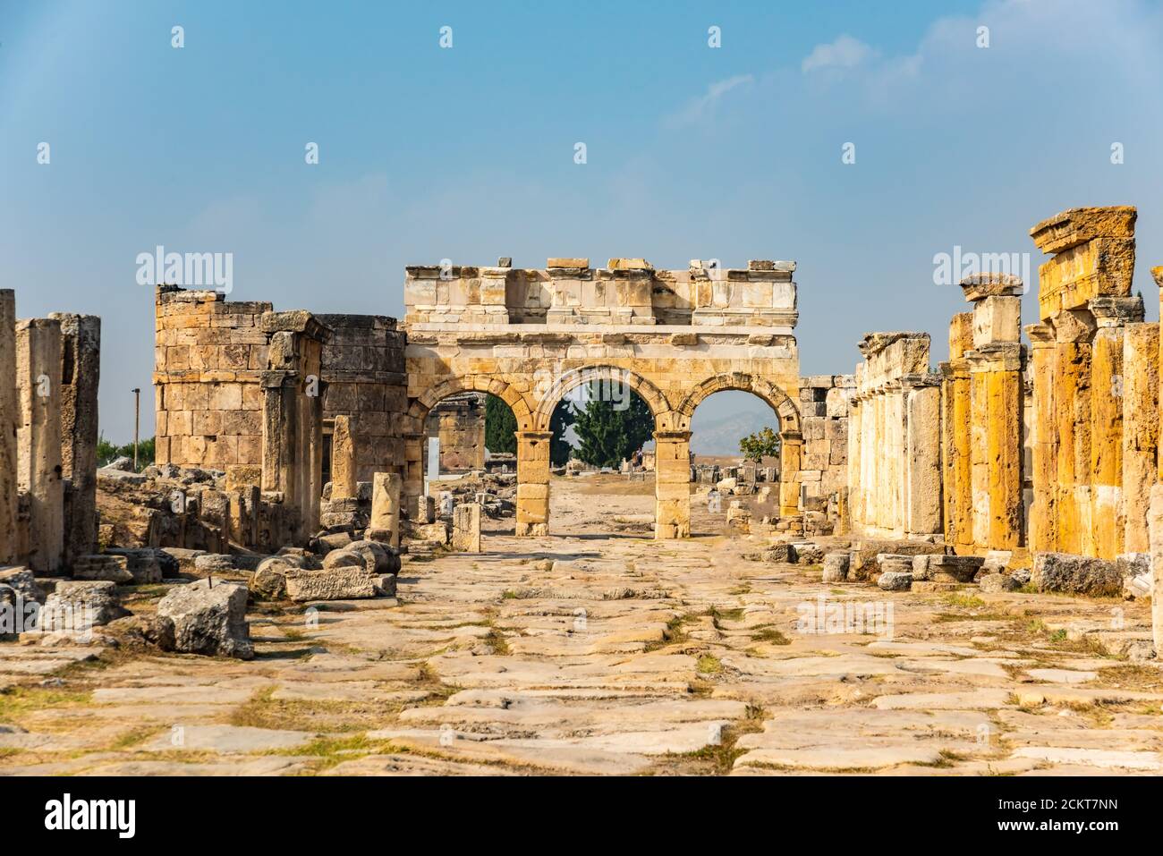 Hierapolis ancient city ruins Pamukkale Turkey. UNESCO world heritage site Stock Photo - Alamy