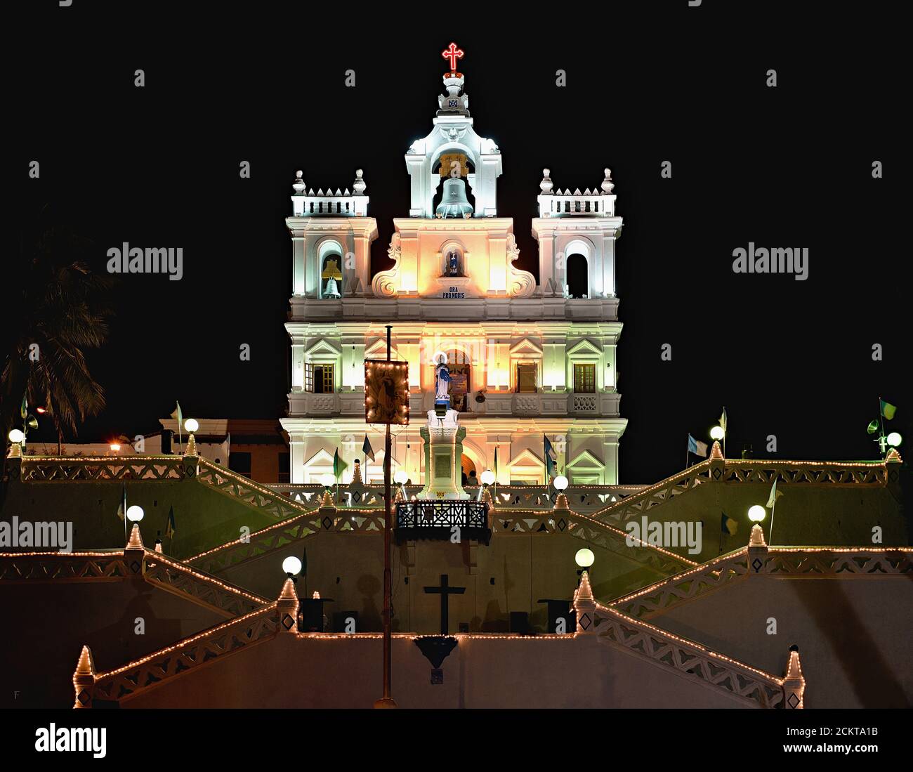 Panjim goa church at night hi-res stock photography and images - Alamy