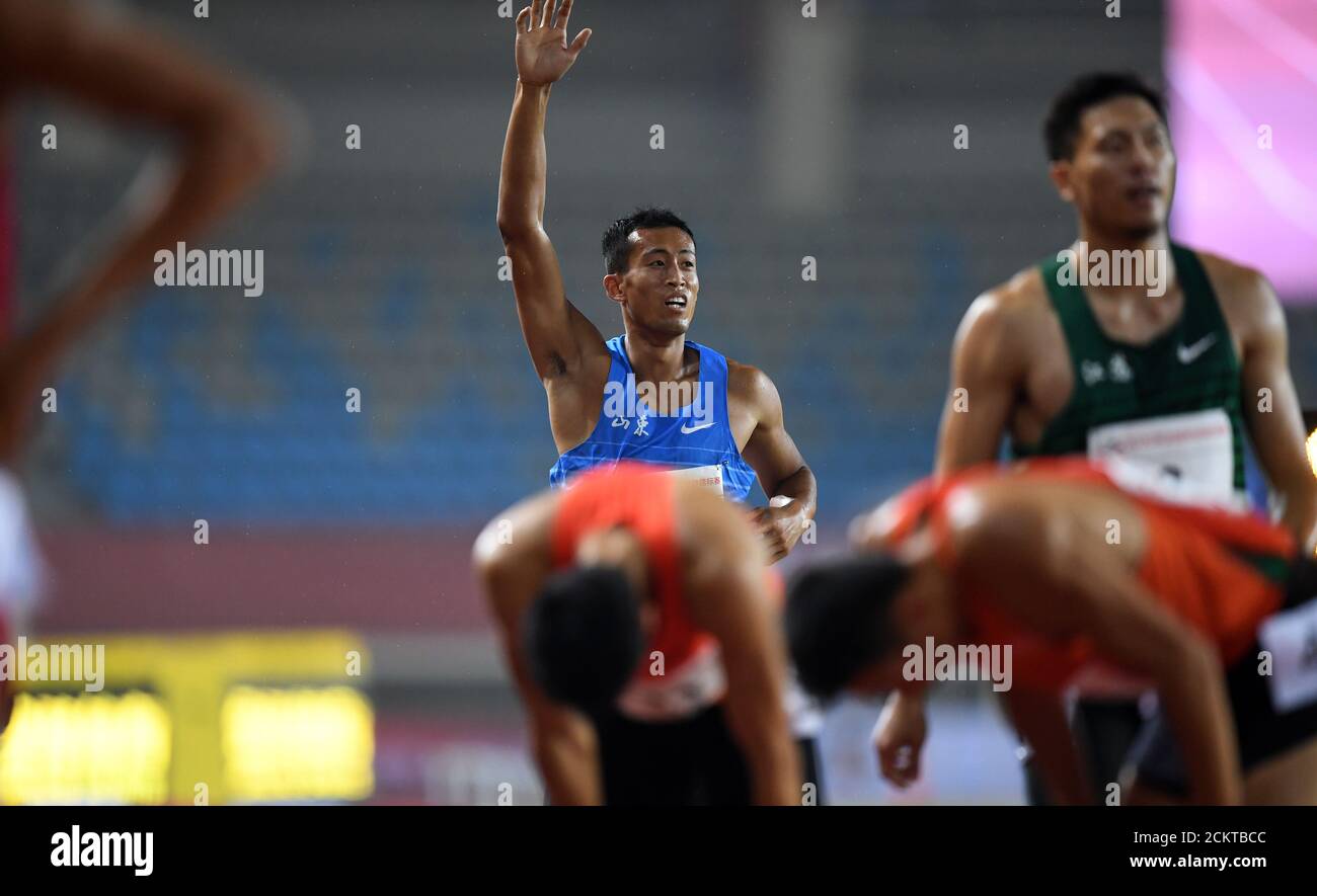 Shaoxing, China's Zhejiang Province. 16th Sep, 2020. Guo Qi of Shandong ...