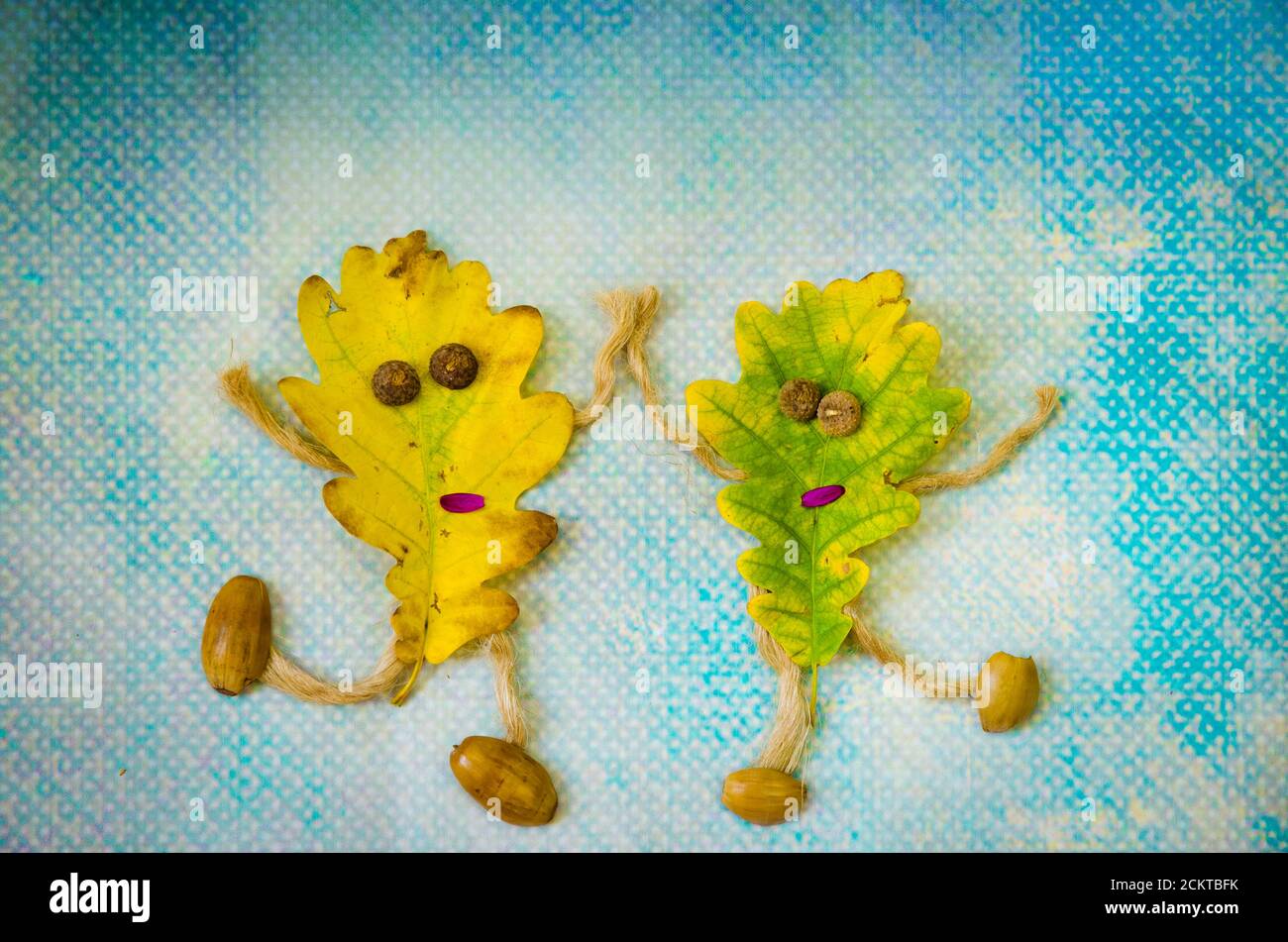 colorful autumn leaves dancing couple Stock Photo - Alamy