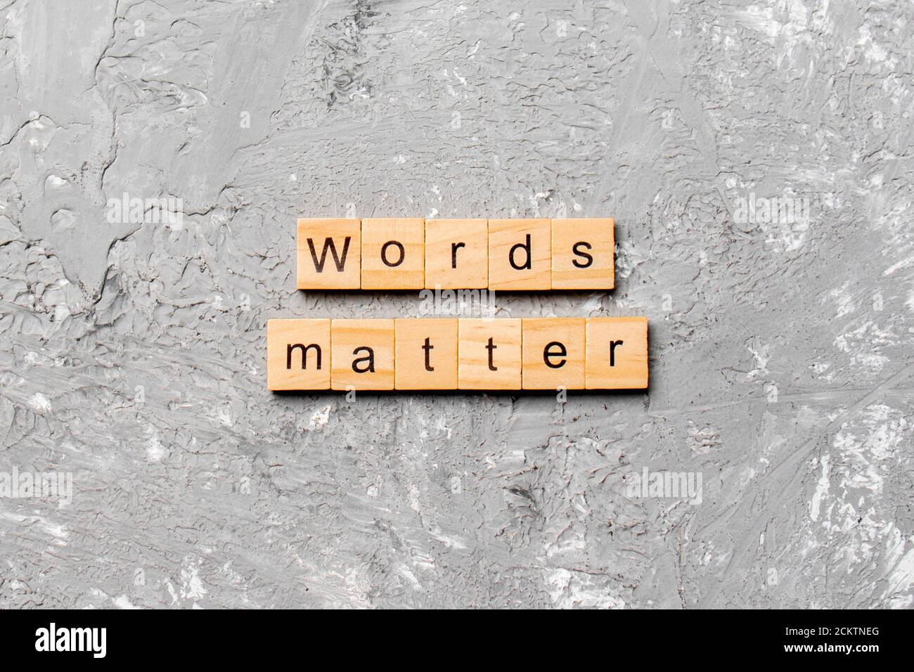 Words matters word written on wood block. Words matters text on table ...
