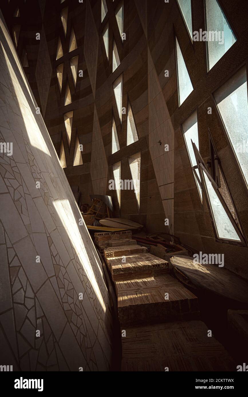 Barcelona, Spain. 16th Sep, 2020. Inside view of the nearly finished ...