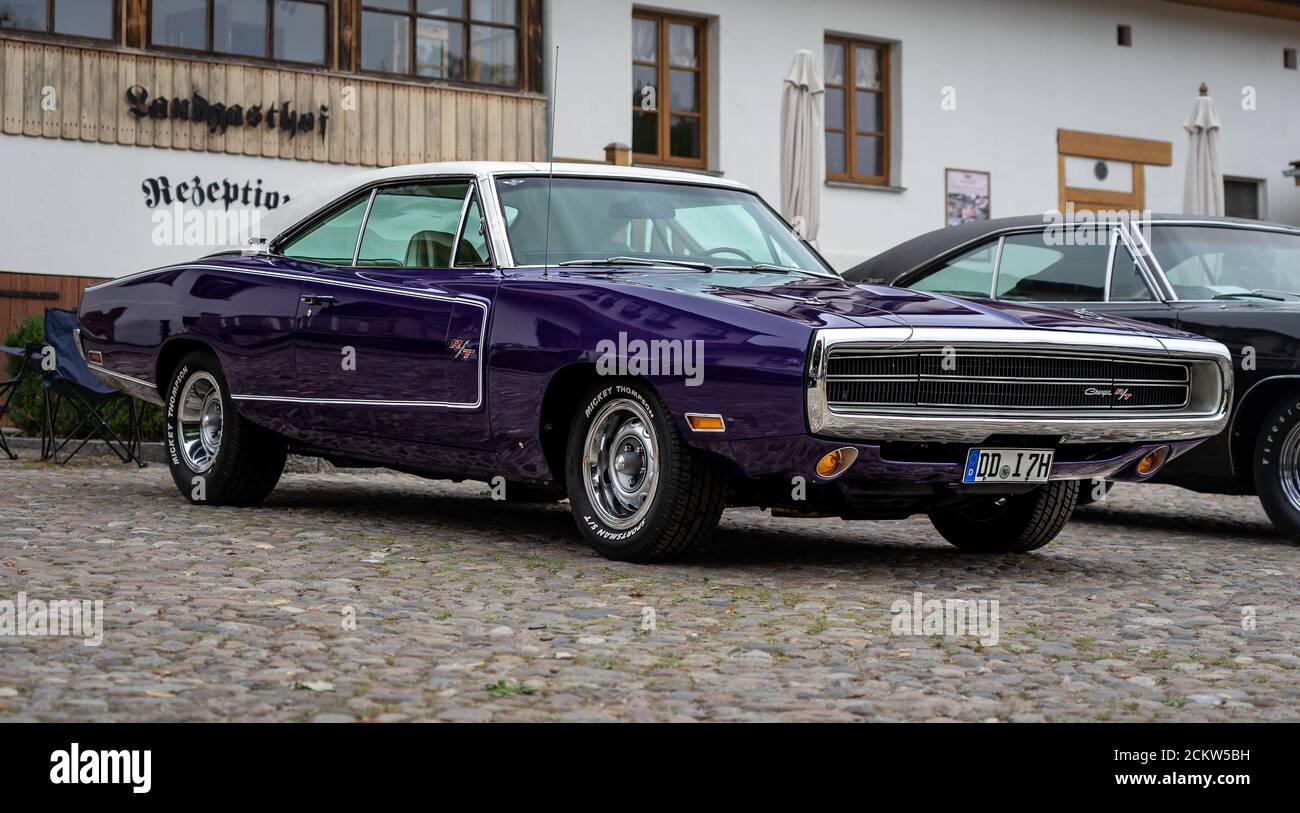 DIEDERSDORF, GERMANY - AUGUST 30, 2020: The muscle car Dodge Charger R ...