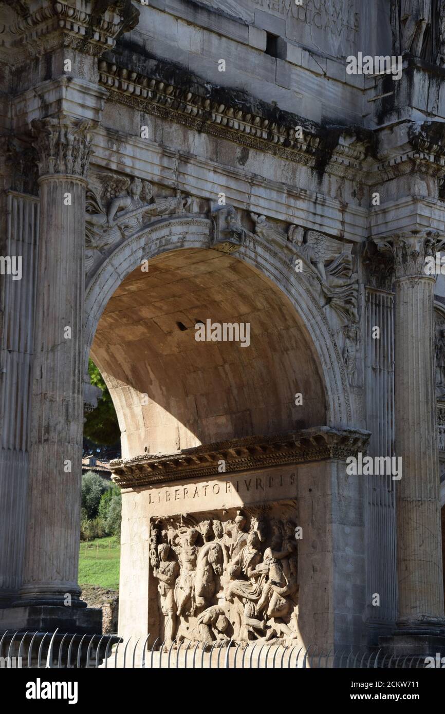 Arch of Constantine in the Historic Centre of Rome, Italy Stock Photo ...