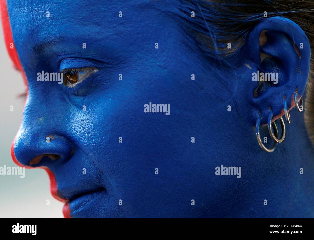 Activist in body paint protests hi-res stock photography and images - Alamy